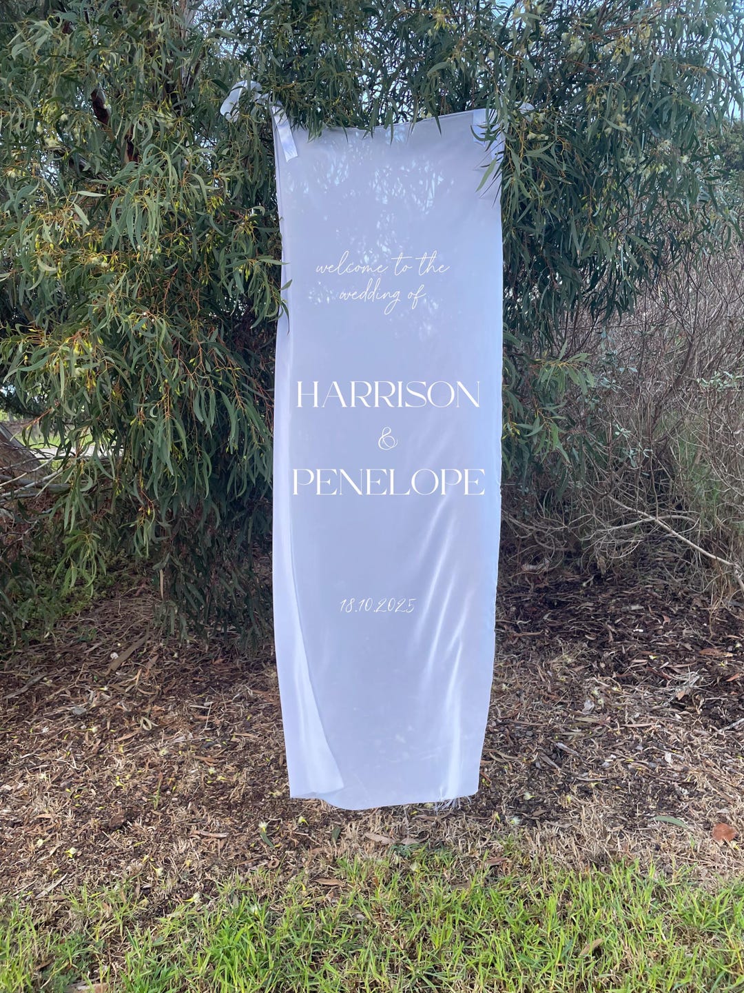 Sheer Fabric Sign | Sheer Sign | Personalised Fabric Banner | Sheer ...