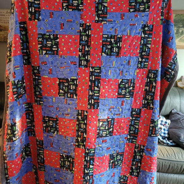 Train Quilt - Etsy