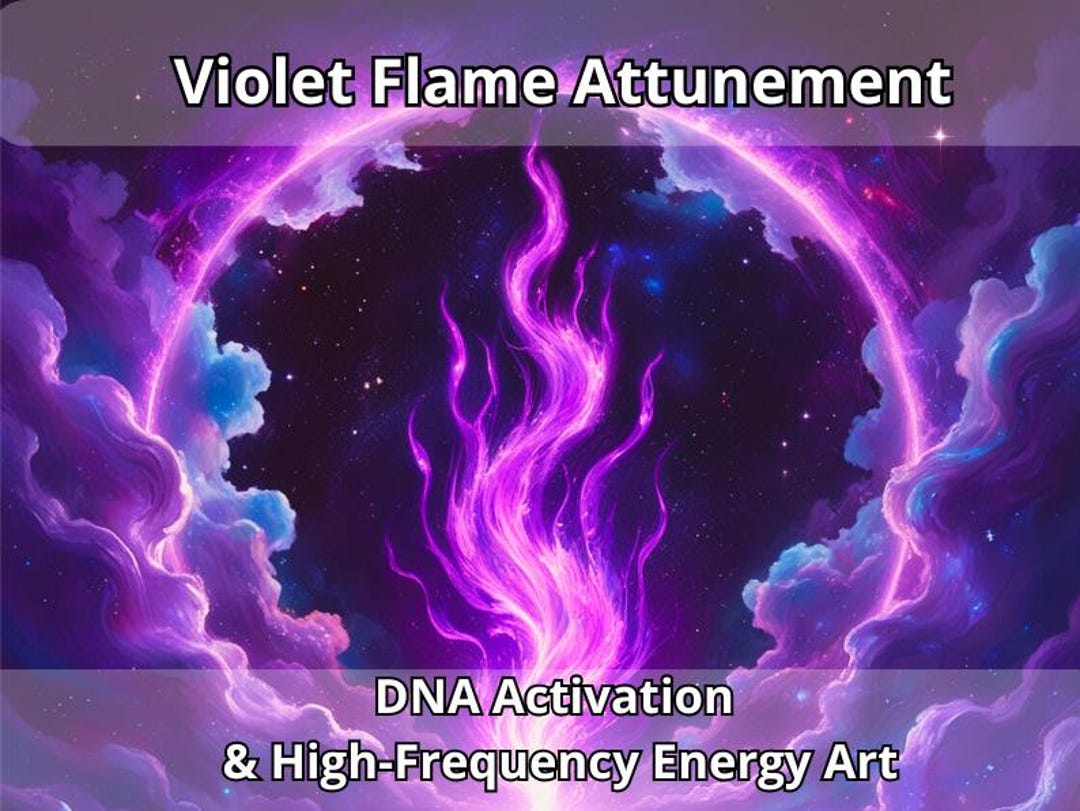 Violet Flame Attunement DNA Activation Saint Germain & High-frequency Energy, Art Transmutation ...
