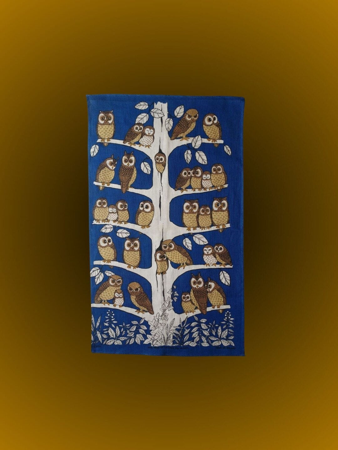 Vintage Retro Linen Tea Towel ~ "owl Tree", by Ulster ~ Collectible ...