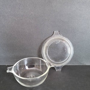Vintage Pyrex 019 Clear Glass Small Casserole Dish Lid 20 Oz ...