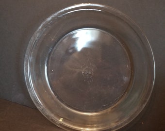 Antique 8 Pyrex Pie Plate Clear Glass Pie Plate Vintage Pie Pan ...