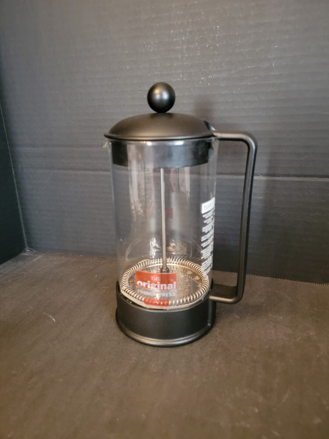 Bodum French Press Clear Glass Chrome Plunger 4 Cups Coffee Pot W Black ...