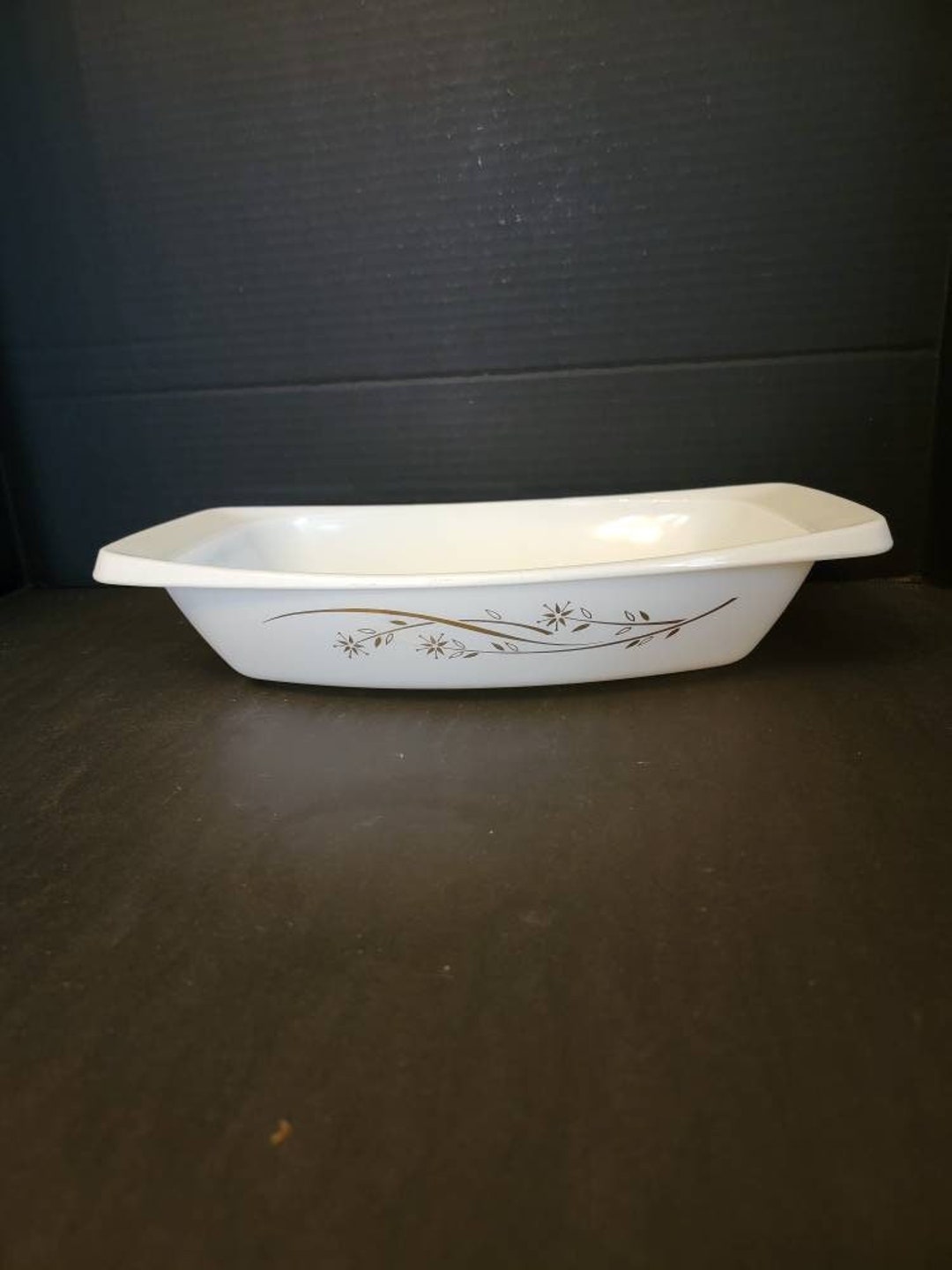 Vintage Pyrex Golden Honeysuckle Oval Casserole 2.5 Quart Baking ...