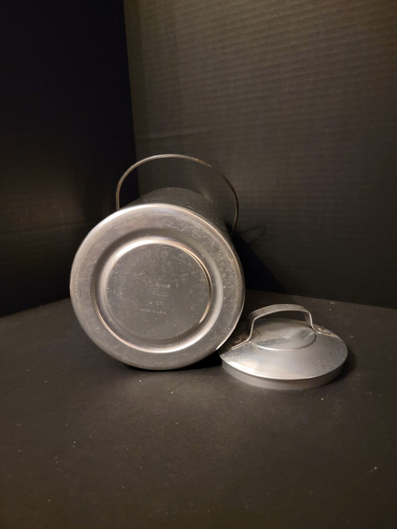 Vintage Leyse Aluminum Milk/cream Can Lid Bale 12 Tall Farmhouse ...