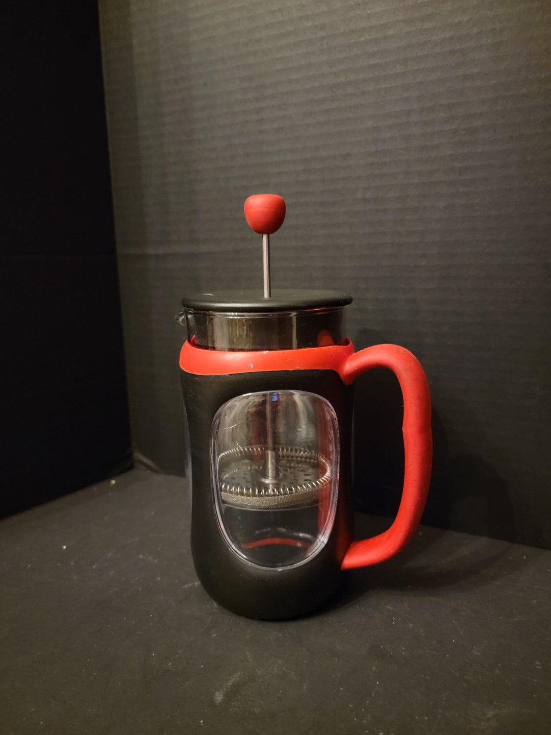 Bodum French Press Clear Glass Chrome Plunger 4 Cups Coffee Pot W Black ...