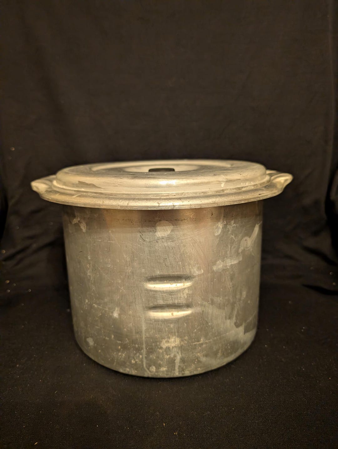Vintage Mirro Aluminum Stock Pot Stove Insert W/ Lid 10" Wide X 6.50 ...