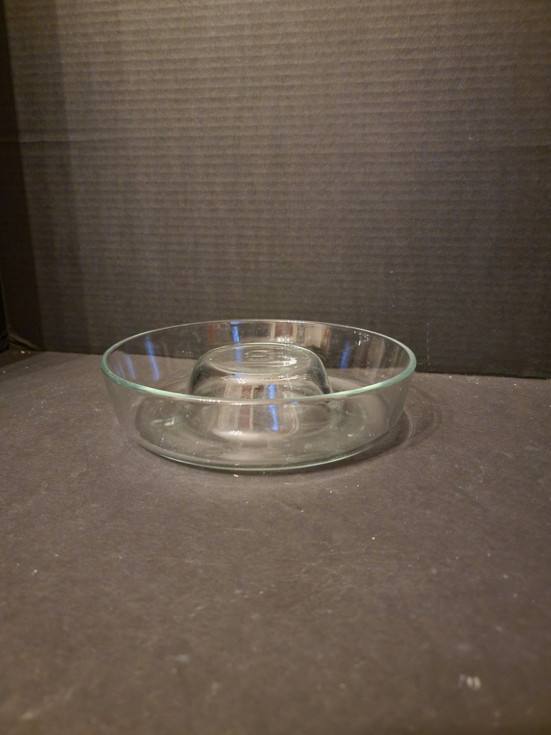 Vintage Pyrex Corning Clear Glass Round Bundt Cake Tube Pan France ...