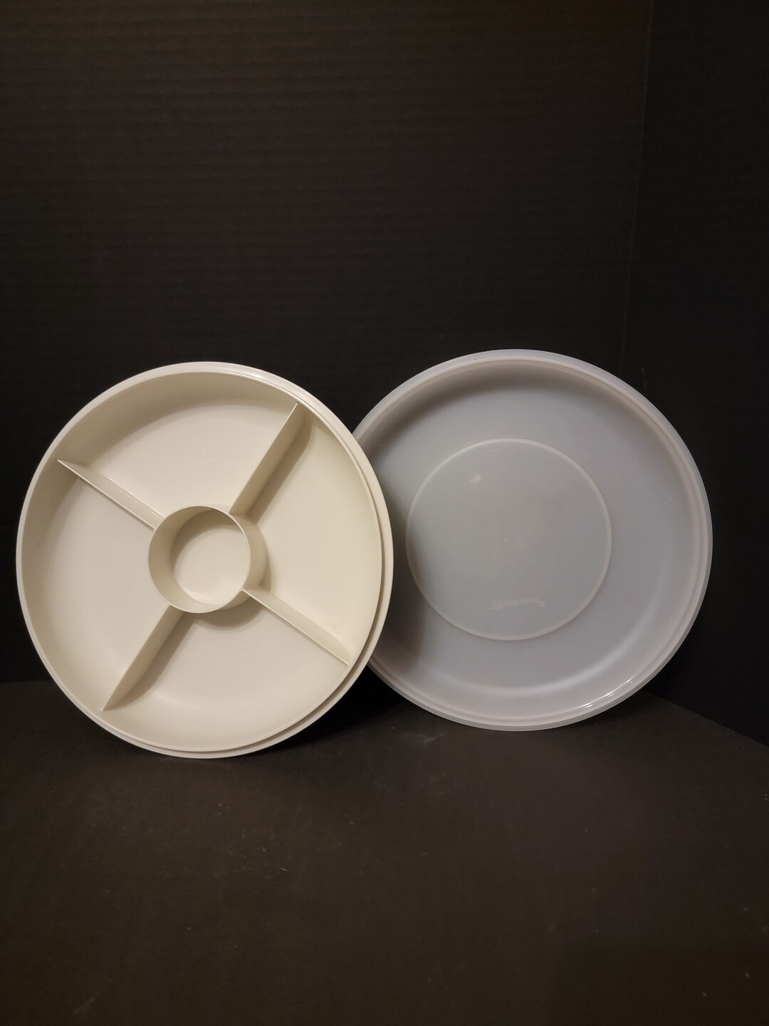 Vintage Tupperware Divided Serving Center Snack Tray Party Platter 5 ...