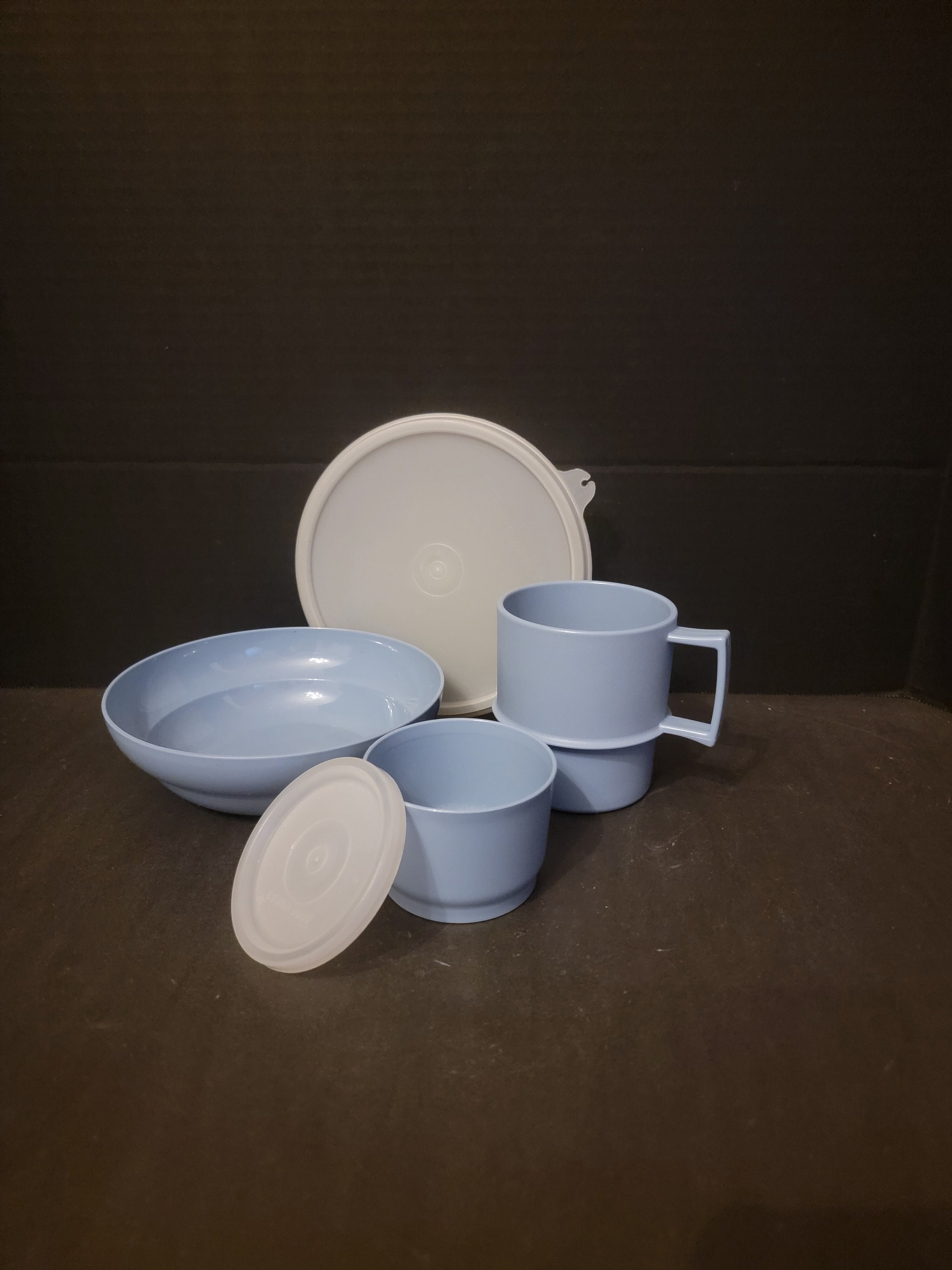 Vintage Vintage Blue Tupperware Snack Breakfast Lunch Set 8oz - Etsy
