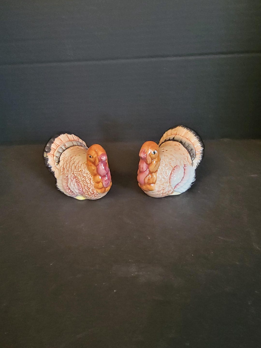 Vintage Turkey Salt and Pepper Shakers 2.5" X 3" Stoppers Ceramic ...