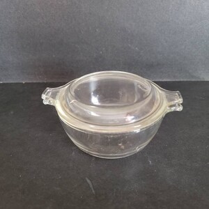 Vintage Pyrex 019 Clear Glass Small Casserole Dish Lid 20 Oz ...