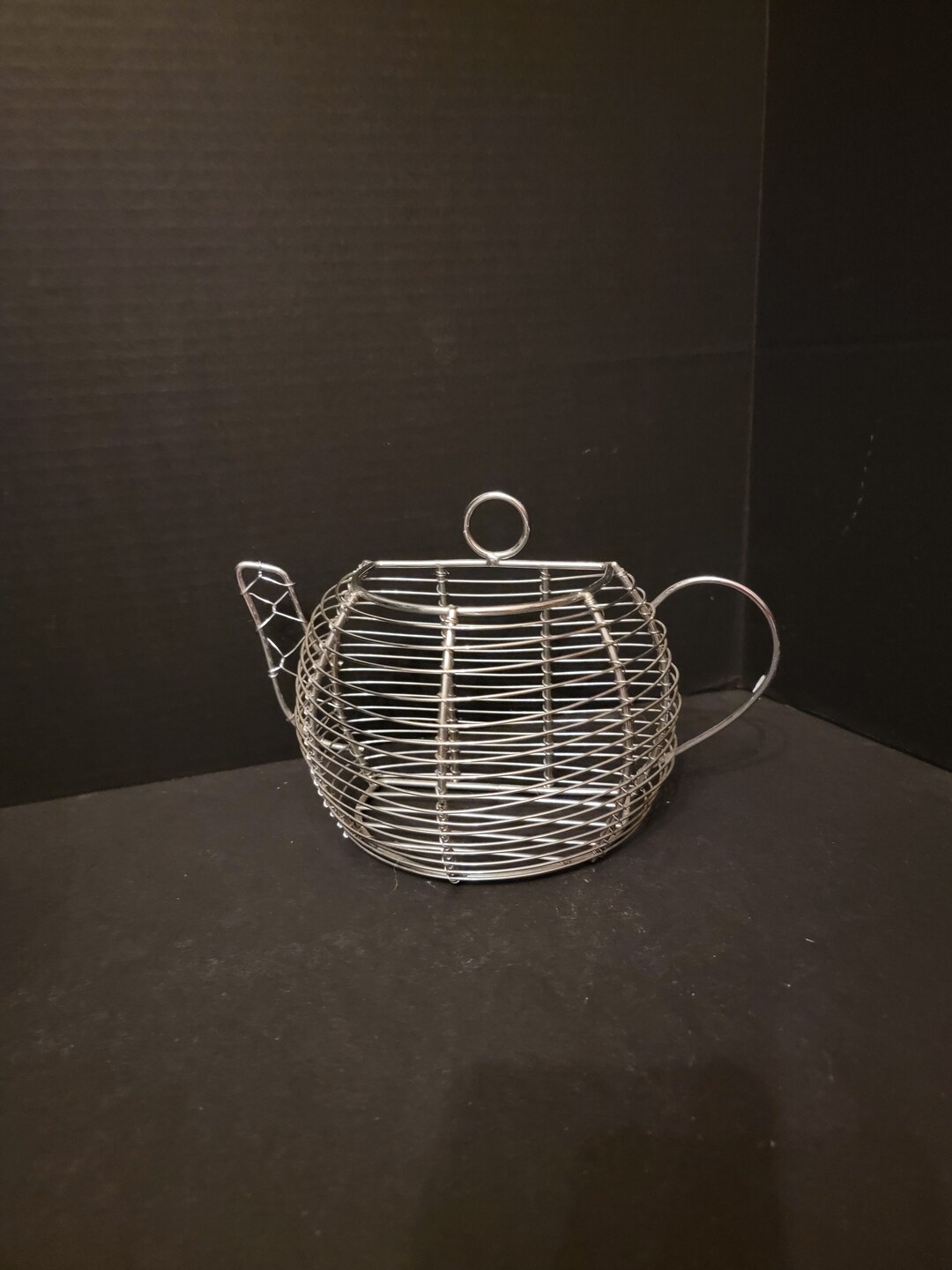 Polished Chrome Wire Teapot Wall/counter Pocket. 10"x 6" Teabags Mail ...