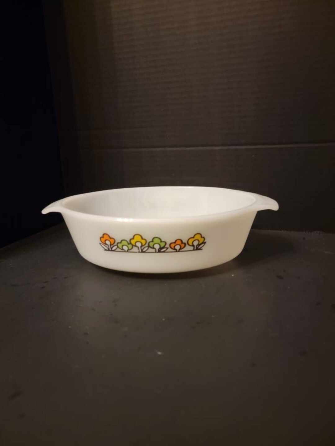 Vintage Summerfield Flowers Fire King Ovenware Anchor Hocking Oval ...