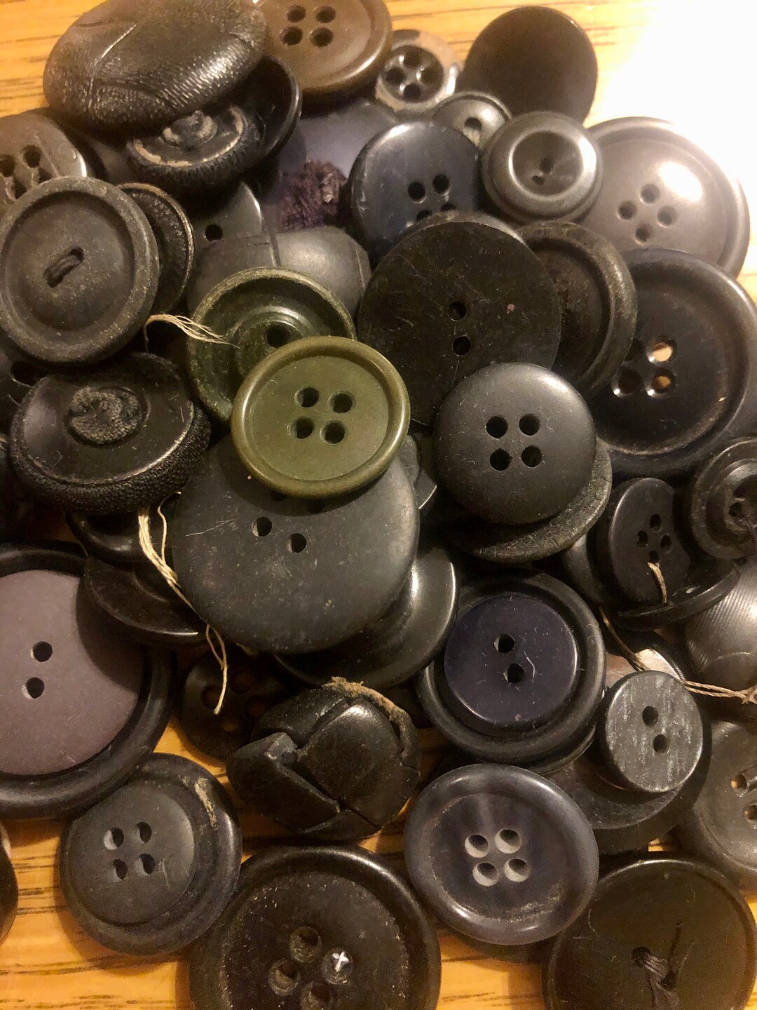 Vintage Black Sewing Buttons - Bulk Lot Various Sizes - Etsy
