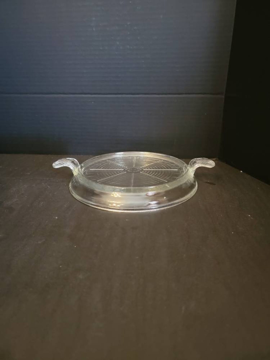 Vintage Fire King Glass Trivet W Handles Round Hot Plate 8.25" Diameter ...