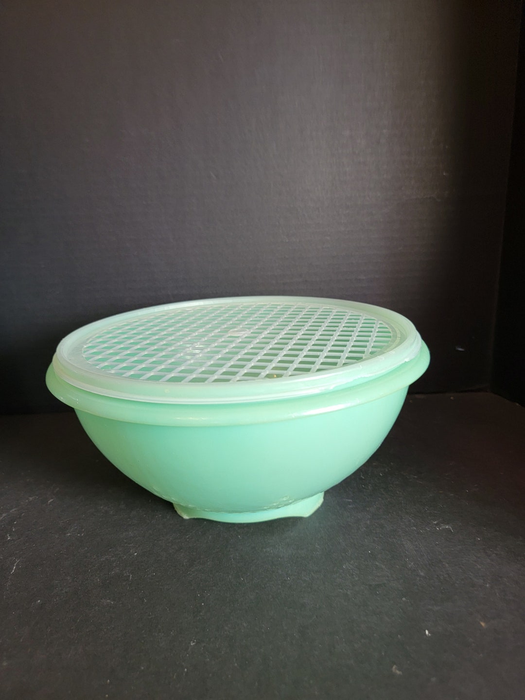 Vintage Tupperware Jadite Green Colander Strainer Bowl 339 With ...