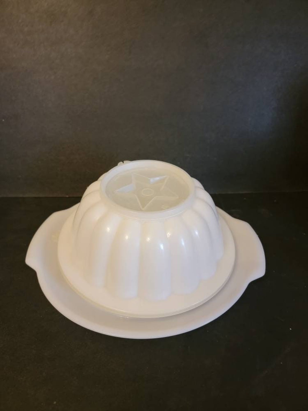 Vintage Tupperware Jel-n-serve Gelatin Mold 4 Insets Heart Tree Star ...
