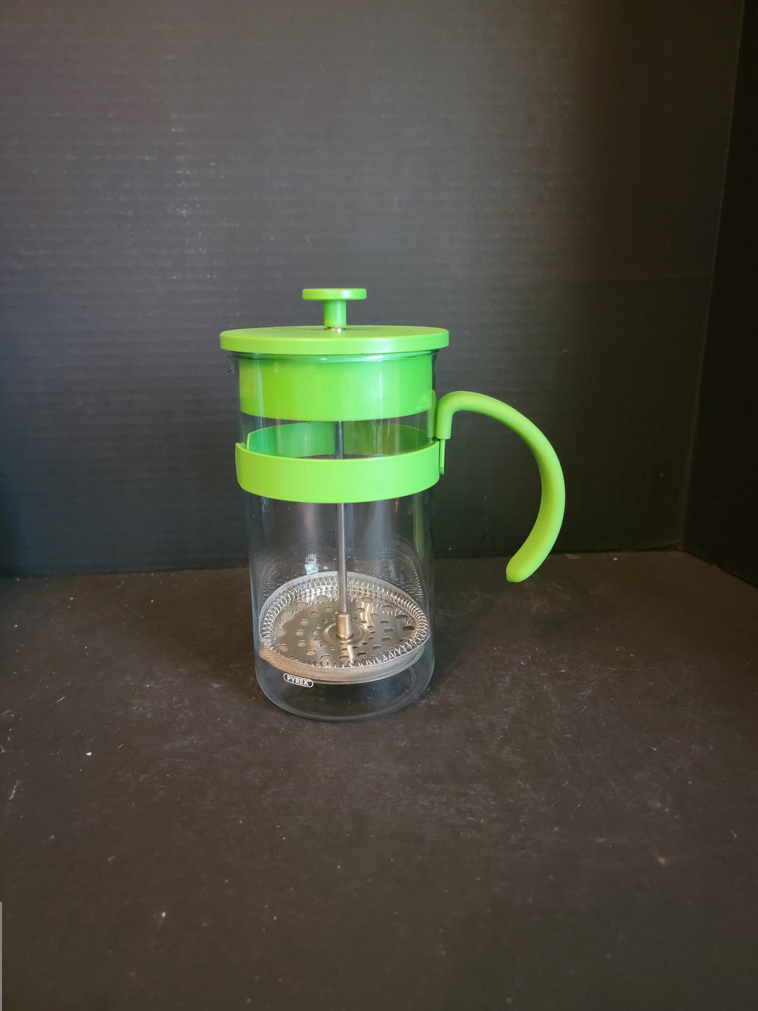 Bodum French Press Pyrex Clear Glass Chrome Plunger 4 Cups Coffee Pot W ...