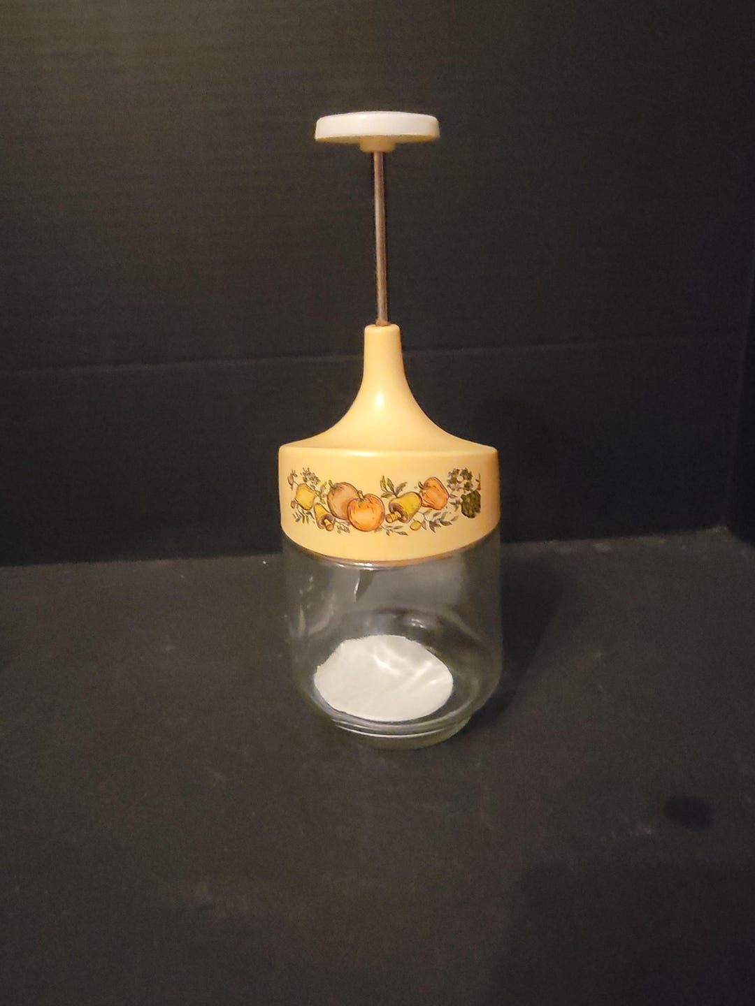 Vintage Gemco Spice of Life Chopper Jar Clear Glass Lid Knob Hand ...