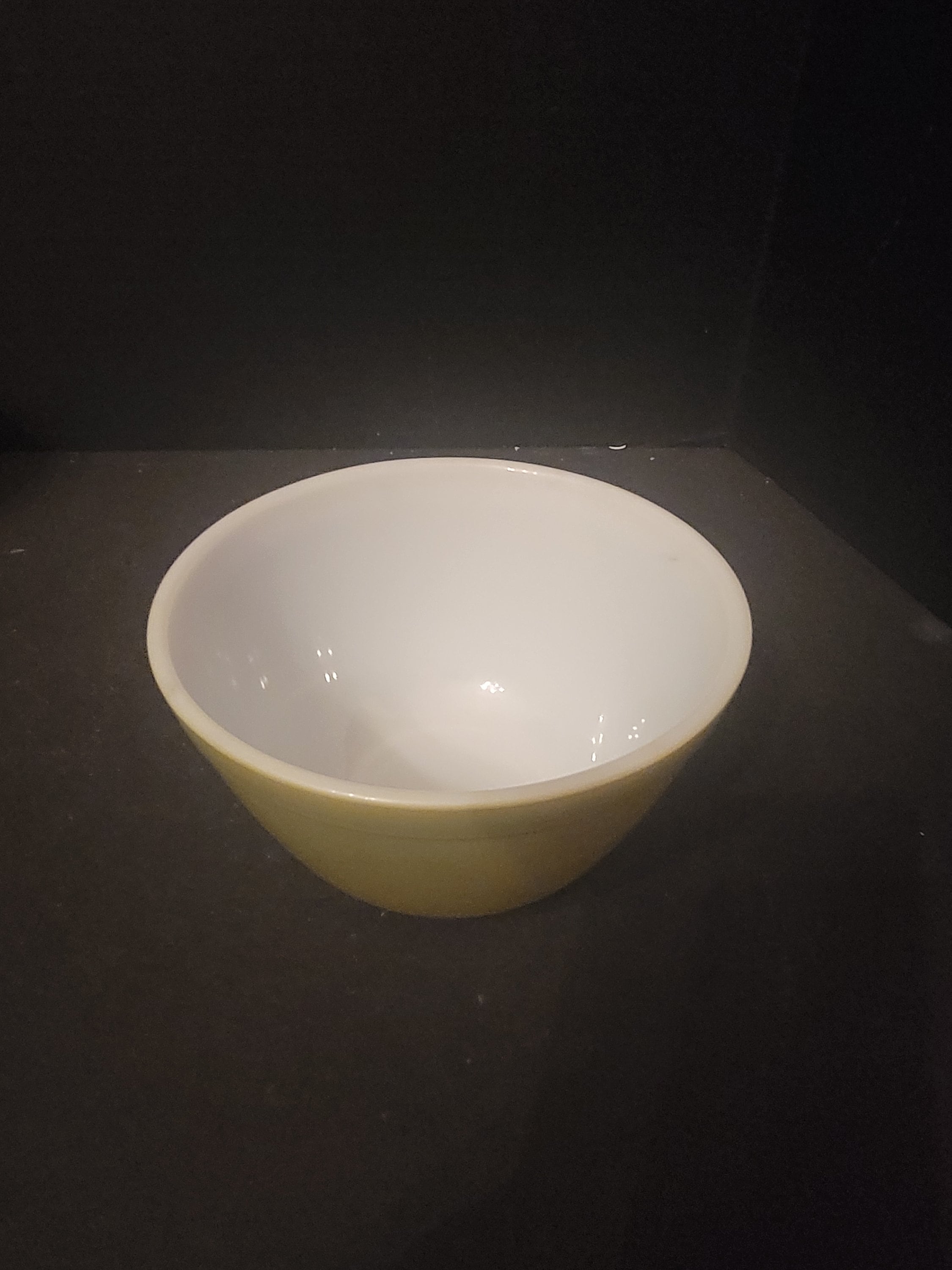 Vintage Pyrex Verde Green Mixing Bowl White Inside #401 1.5 Pint/ 3 ...