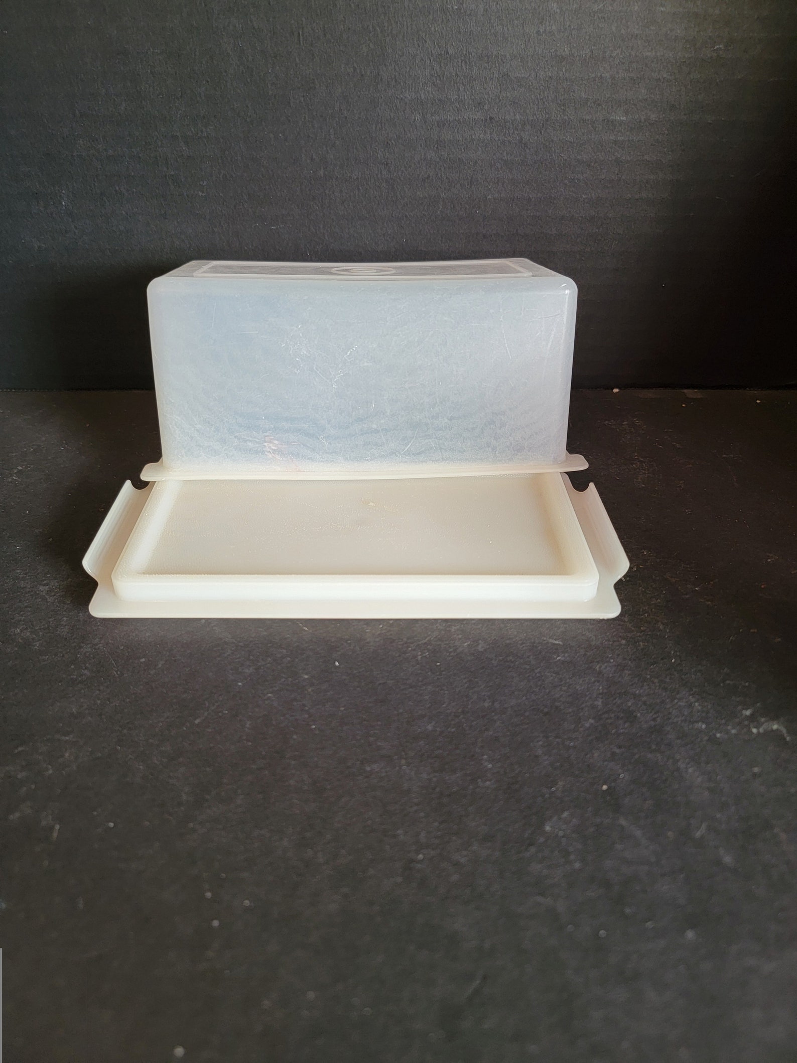 Tupperware Vintage 1 LB Butter Cheese Saver Keeper #639 #638 Clear ...