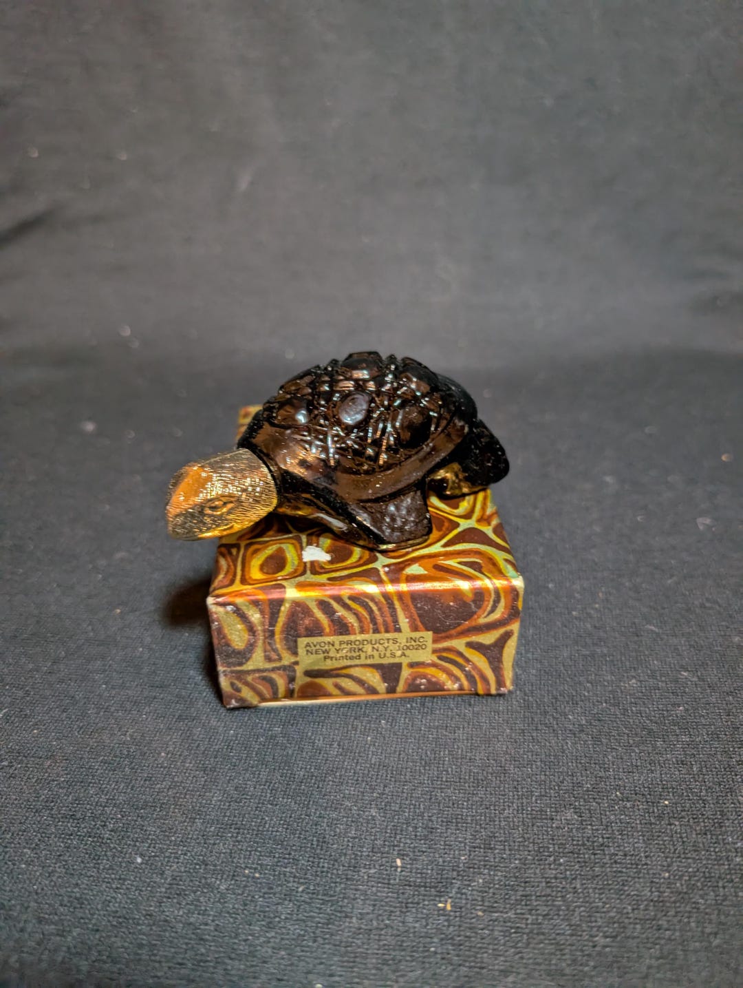 Vintage 1970s Avon Treasure Turtle Bottle Field Flowers Cologne ...