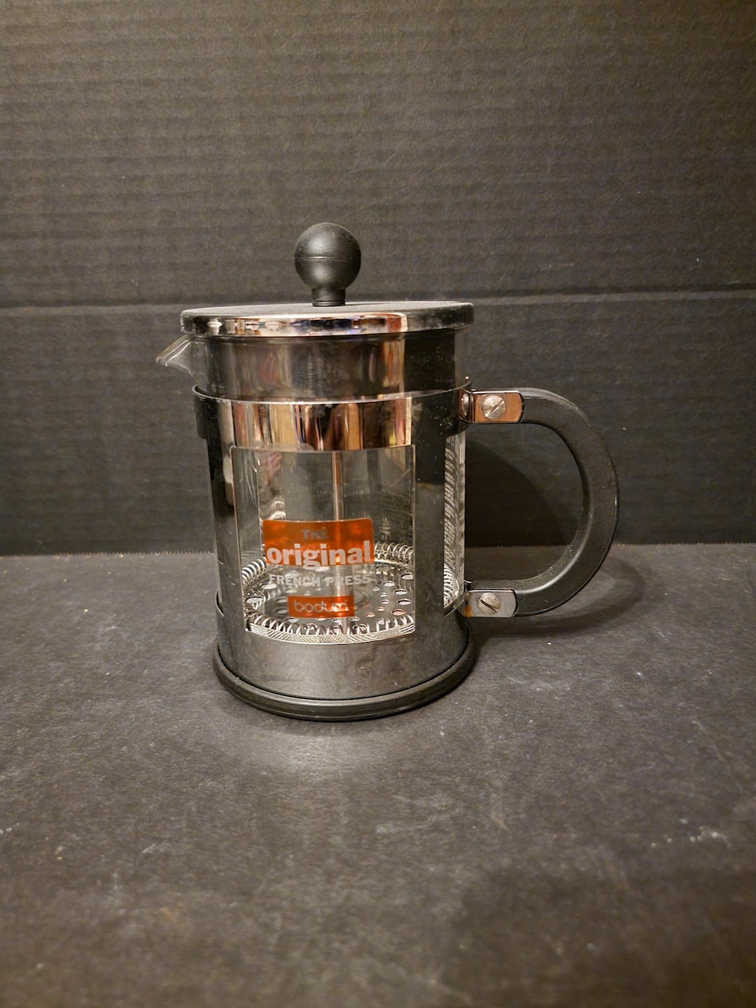 Bodum French Press Pyrex Clear Glass Chrome Plunger 2 Cups Coffee Pot W ...