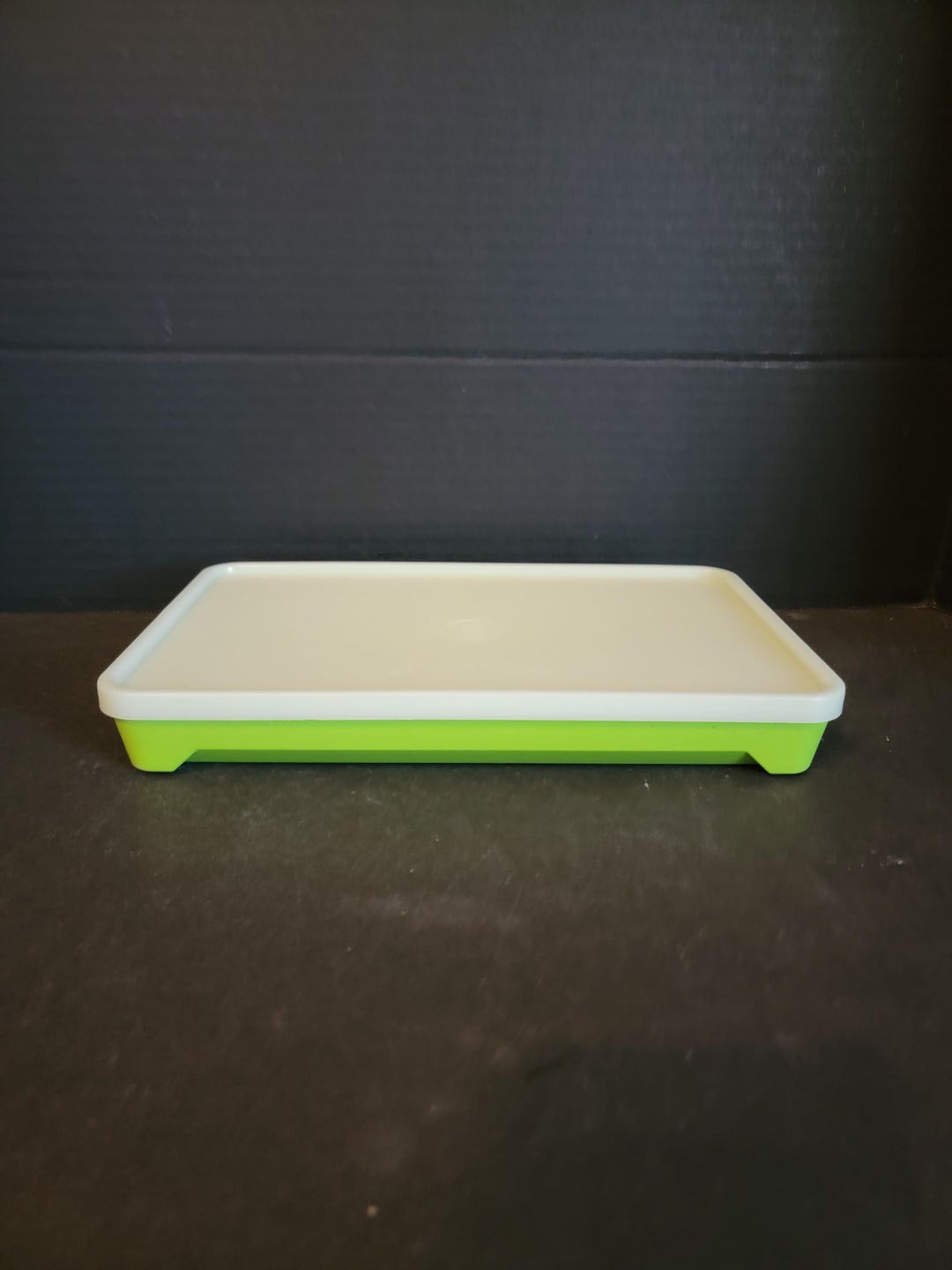 Vintage TUPPERWARE Green Meat Marinator Bottom Grid Rectangular Deli ...