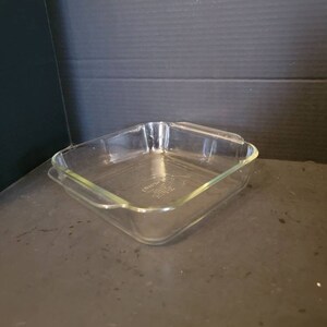 Vintage Pyrex Clear Glass Square Baking Dish Casserole Serveware 8"x8 ...