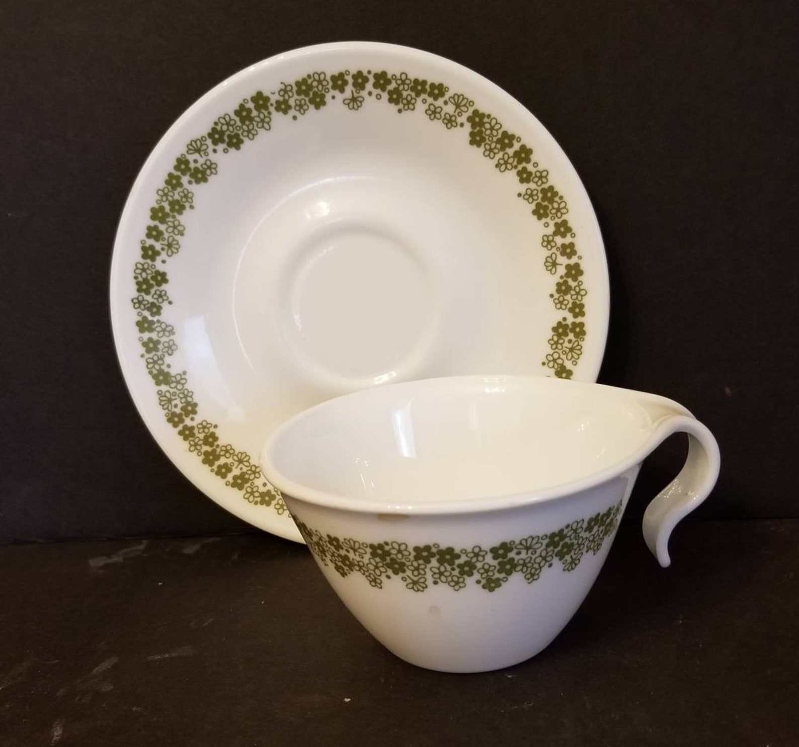 Vintage Corelle Corning Ware Spring Blossom Crazy Daisy Green | Etsy