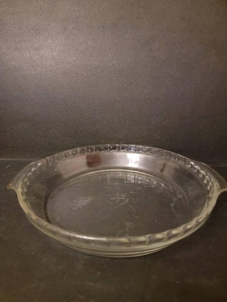 Vintage Pyrex Glass Pie Plate 9.5 Inch Fluted Edge Deep Dish Baking Pan ...