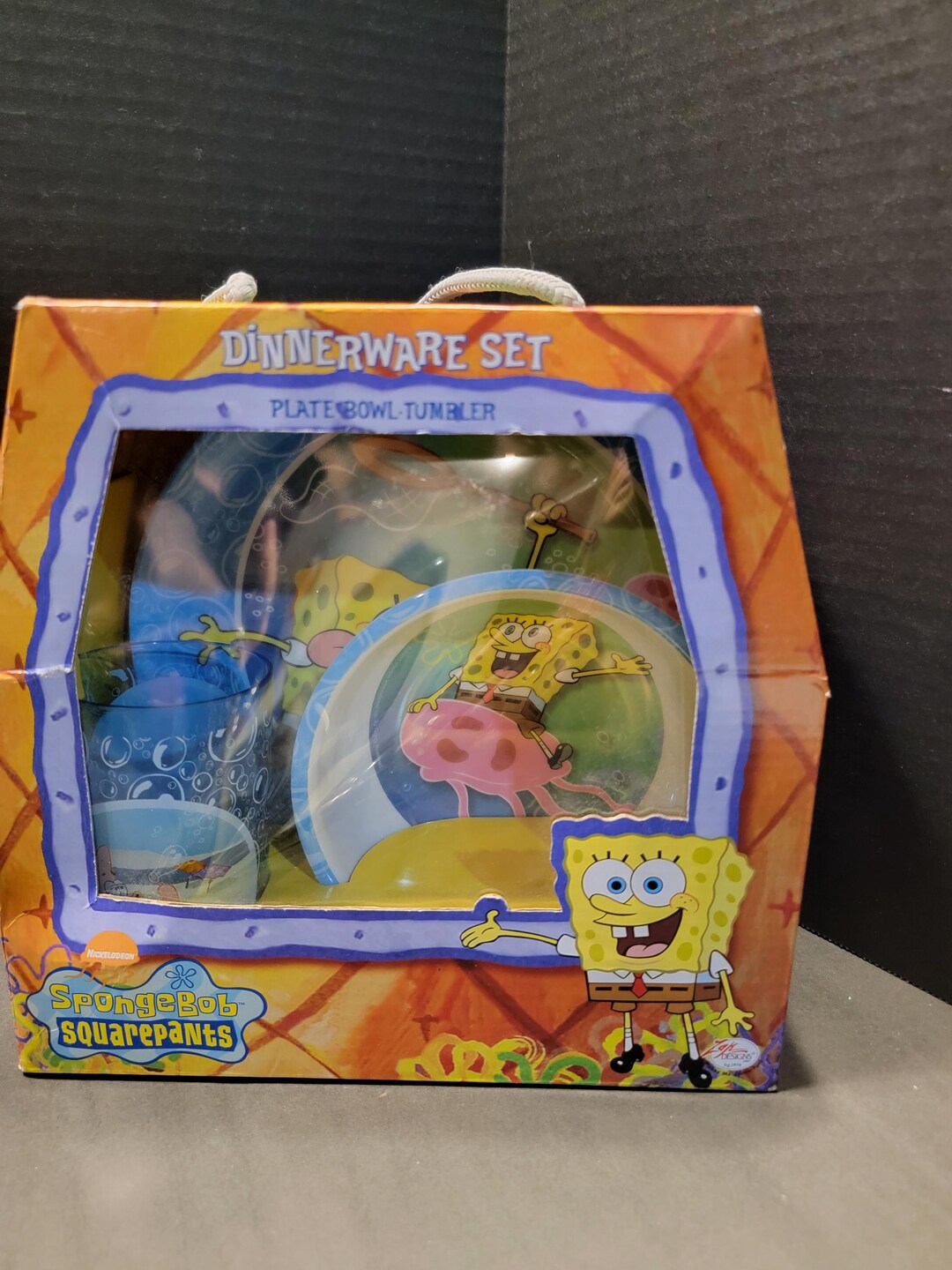 Retro Spongebob Squarepants Dinnerware Set Plate Bowl Tumbler NRFB - Etsy