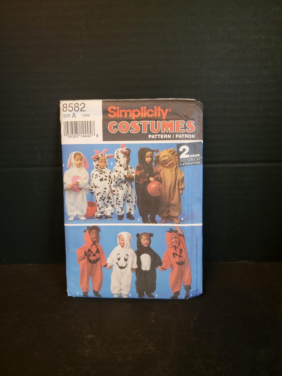Vintage Simplicity Costume Sewing Patterns #8582 Ghost Pumpkin Lion ...