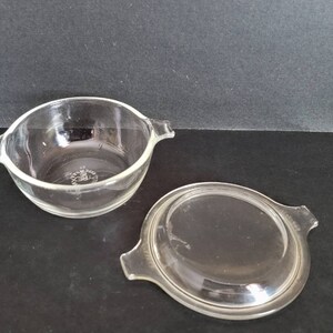 Vintage Pyrex 019 Clear Glass Small Casserole Dish Lid 20 Oz ...