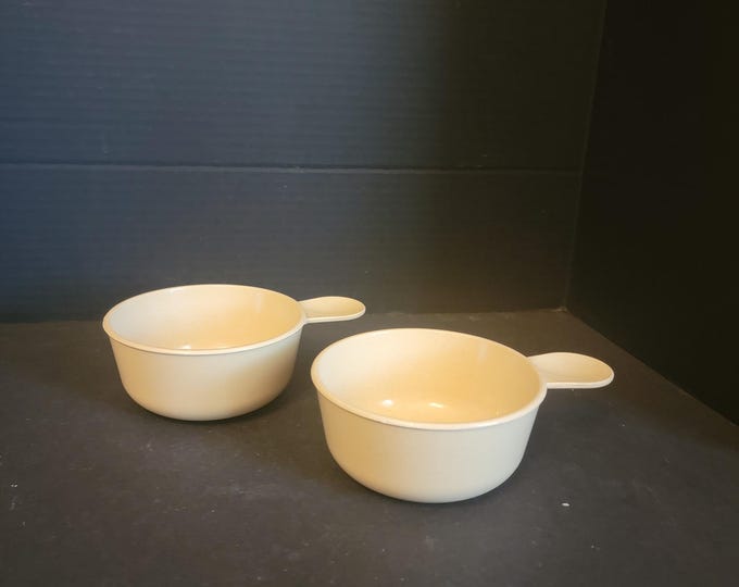 2 Regal Ware Cook & Serve Grab-it Pan Tab Handles Melamine Soup Cereal ...