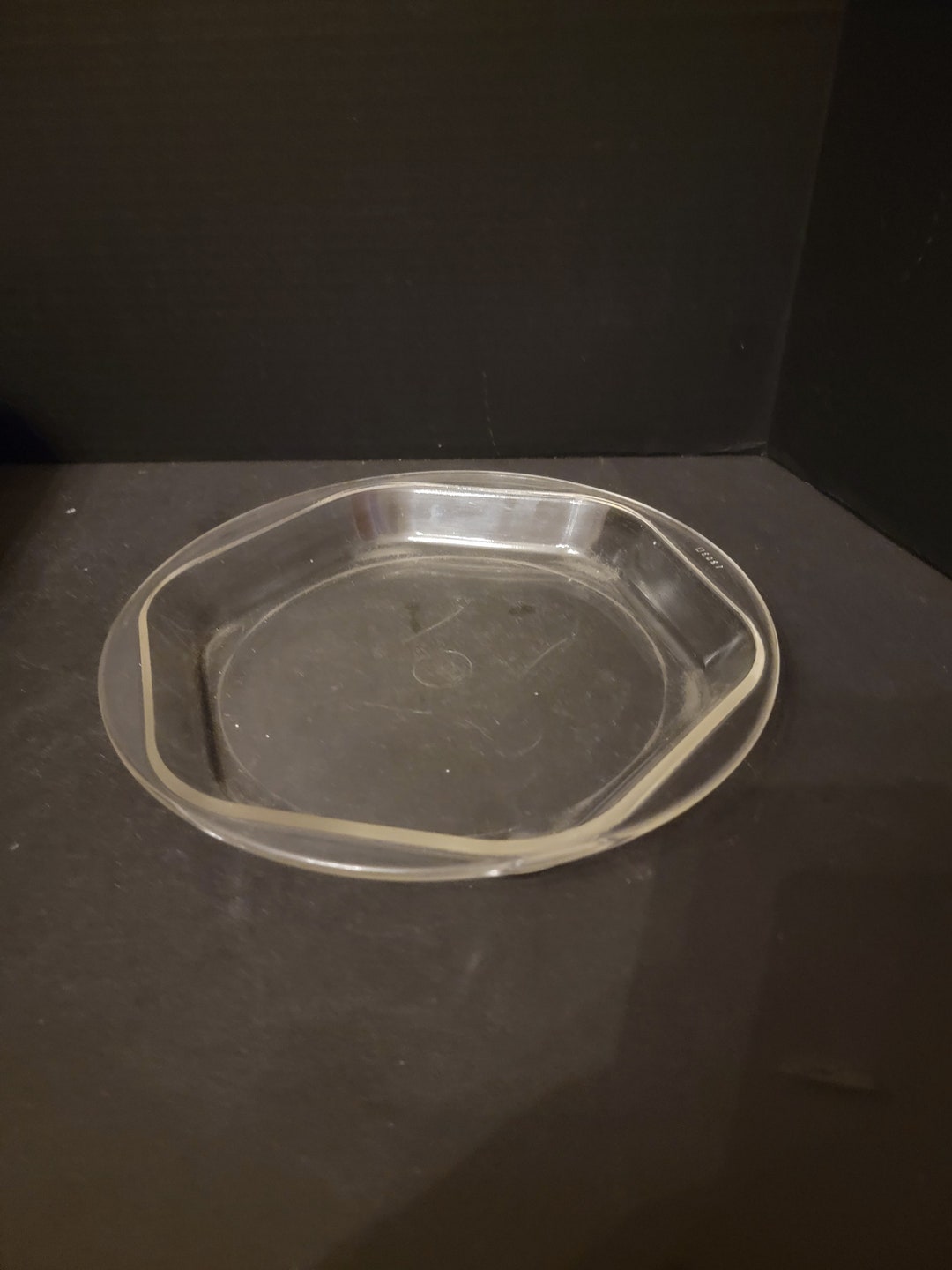 Vintage Pyrex Hexagon Glass Pie Plate Pan Baking Dish #1203 Logo 6 ...