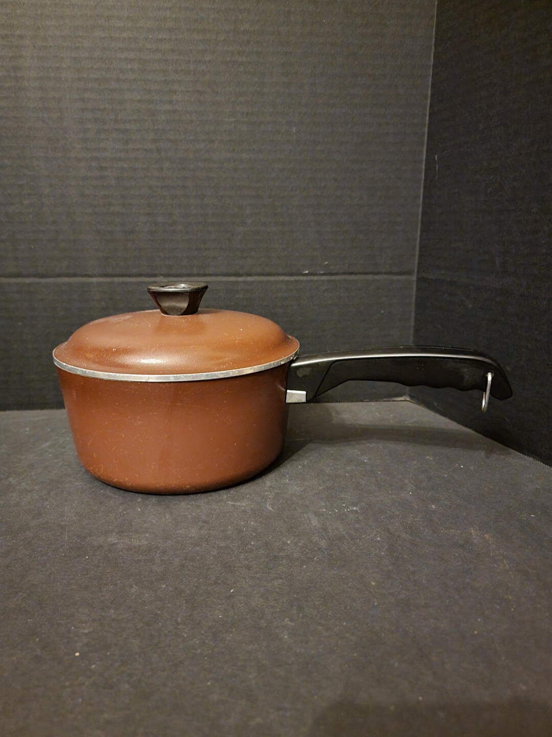 Vintage Club Aluminum Saucepan Lid Brown Farmhouse Kitchen 2 Quart ...