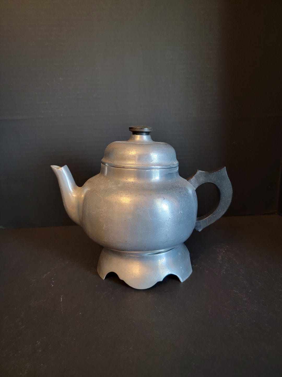 Vintage Super Maid Cast Aluminum Teapot With Base Wooden Handles Four ...