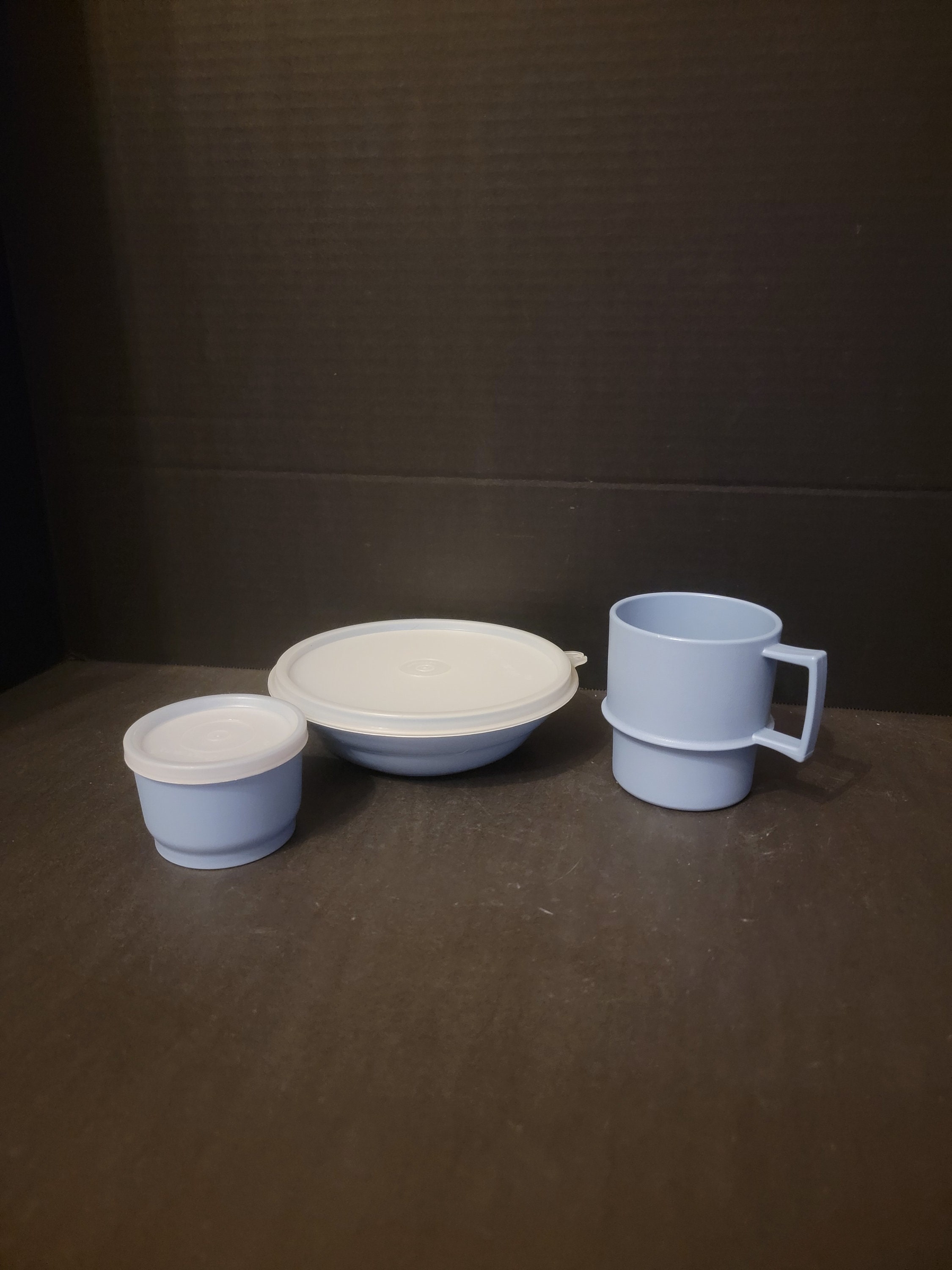 Vintage Vintage Blue Tupperware Snack Breakfast Lunch Set 8oz - Etsy
