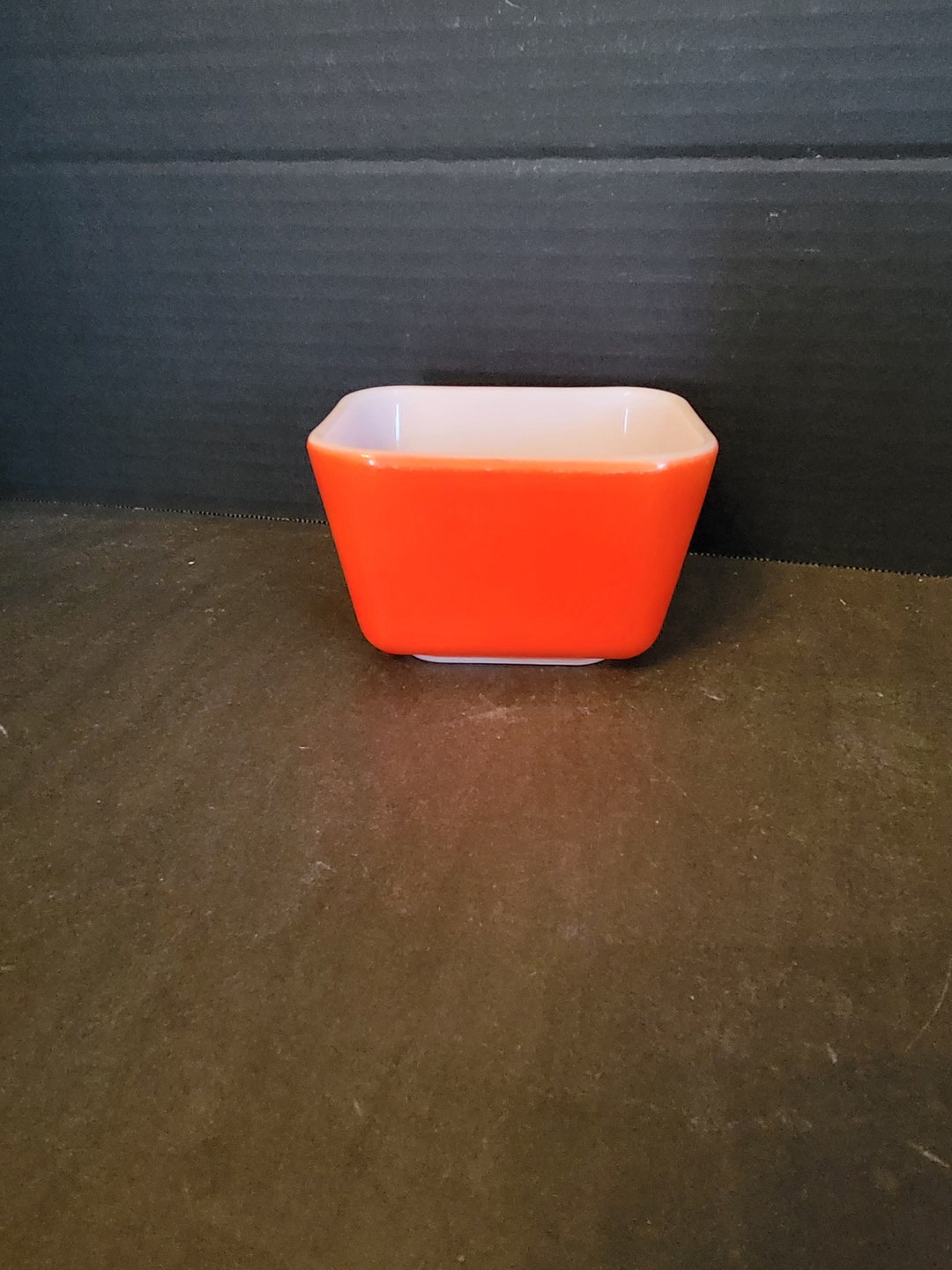 Vintage Pyrex Red Refrigerator Dish #0502 Holds 1 1/2 Cups Ovenware ...