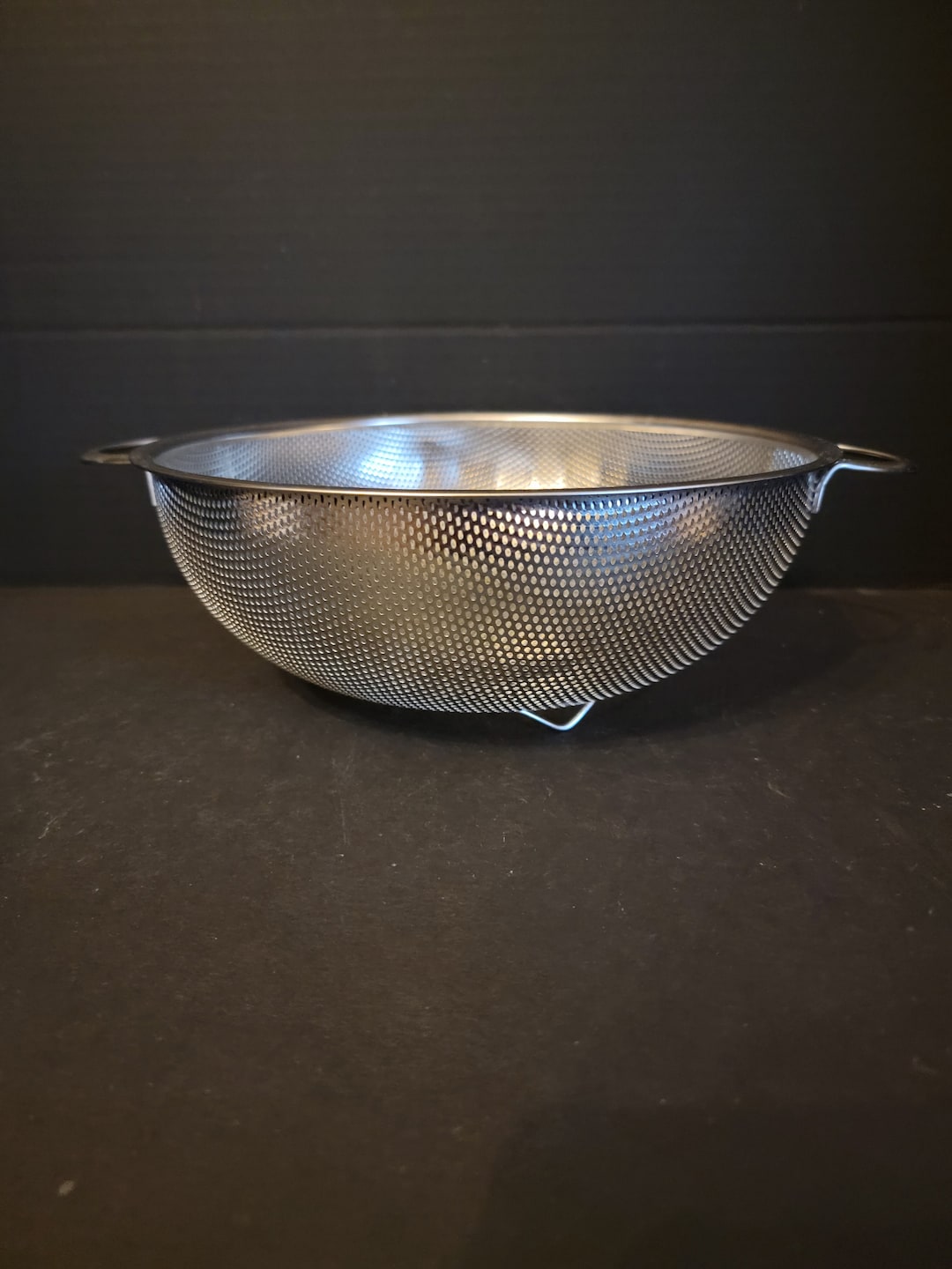 Vintage Aluminum Colander Strainer Side Handles Wire Feet 10" X 12.5 ...
