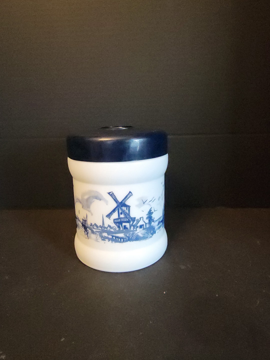 Vintage Opaline Glass Cigar Humidor Canister Valkenswoord Holland Made ...