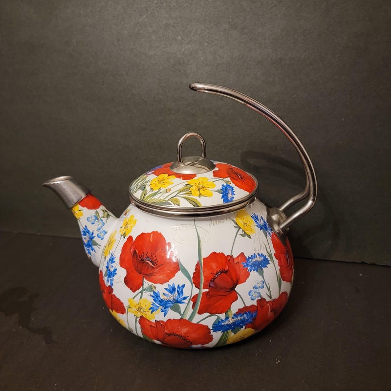 Enamel Tea Pot - Etsy
