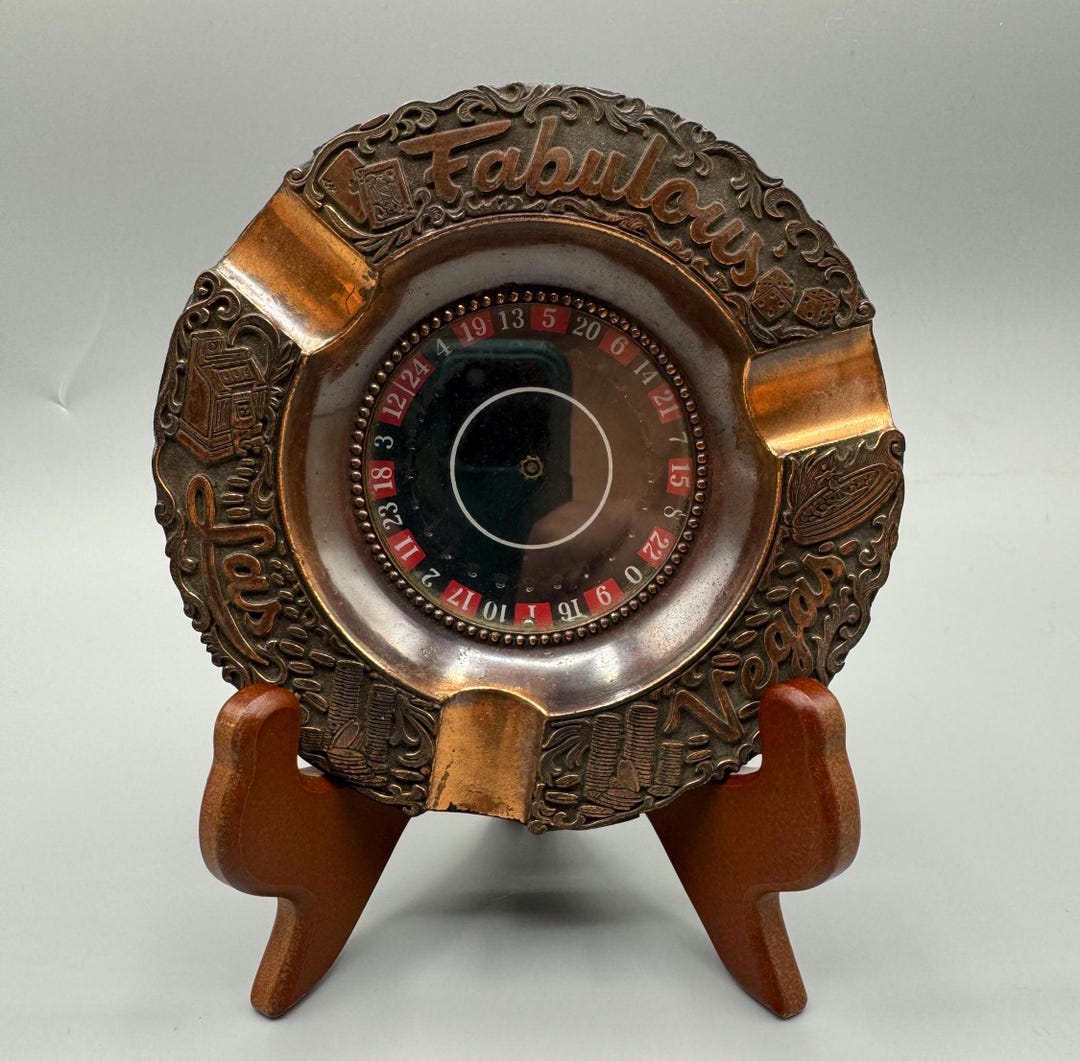 Vintage Las Vegas Ash Tray, Las Vegas, Roulette Wheel, Ash Tray, Old ...