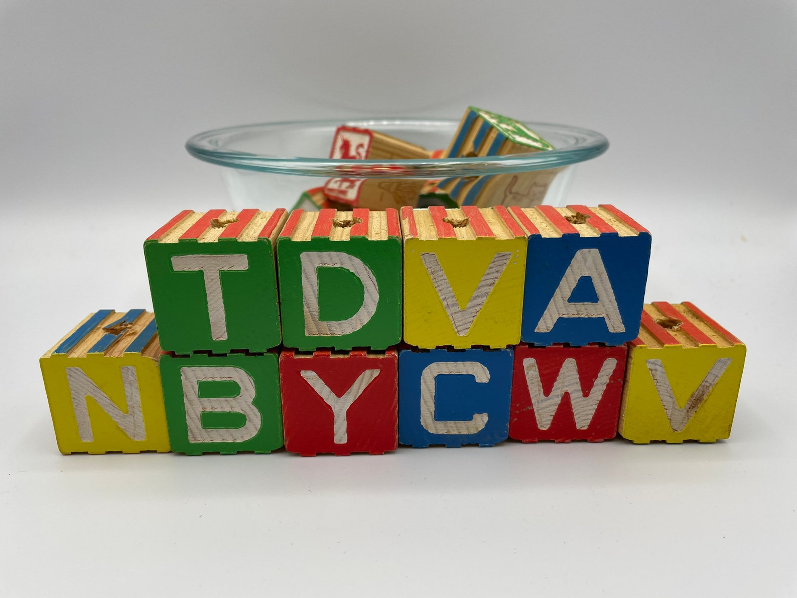 Vintage Wood Alphabet Blocks ABC Blocks Vintage Wood Block - Etsy