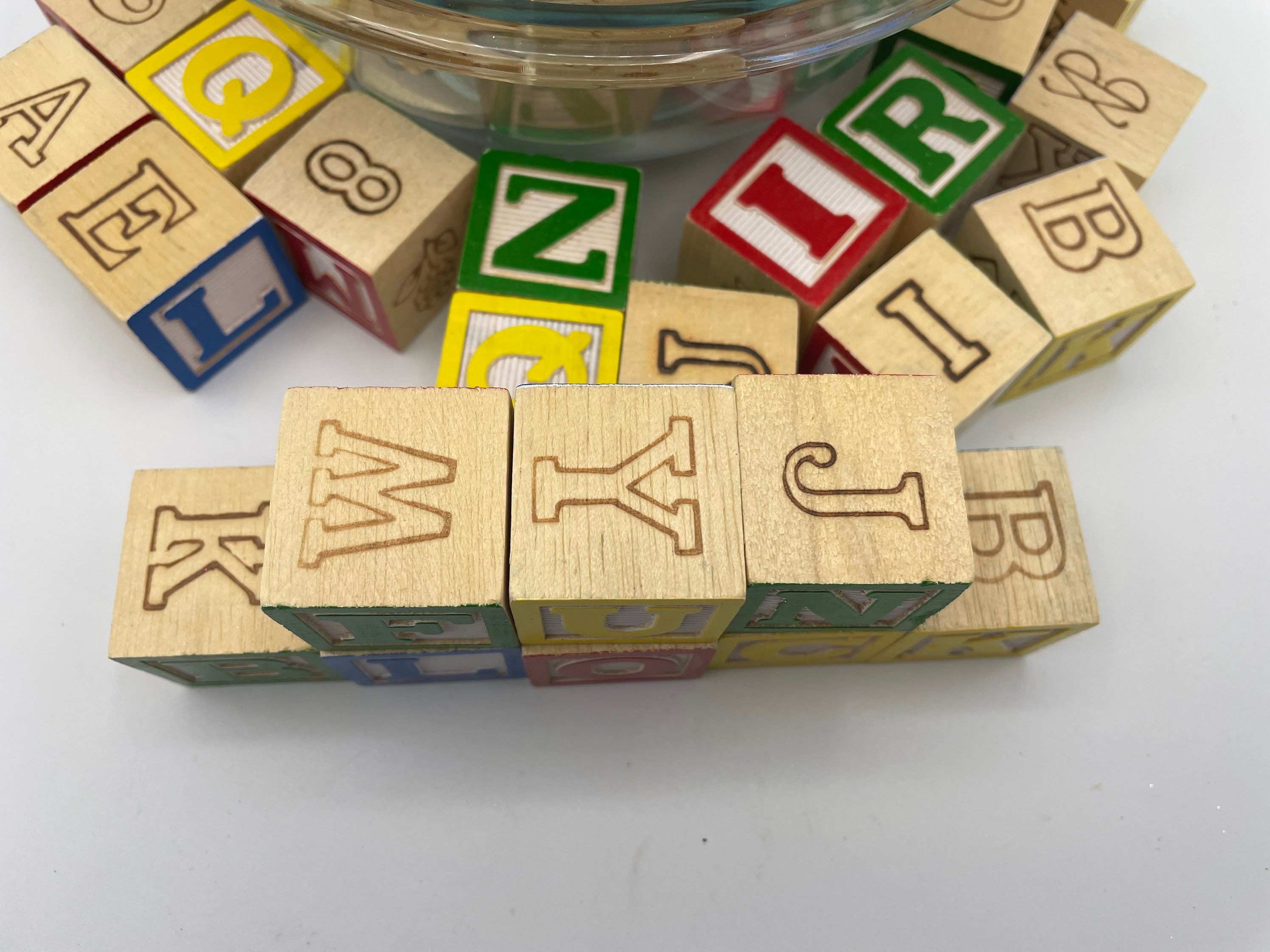 Vintage Wood Alphabet Blocks ABC Blocks Vintage Wood Block | Etsy