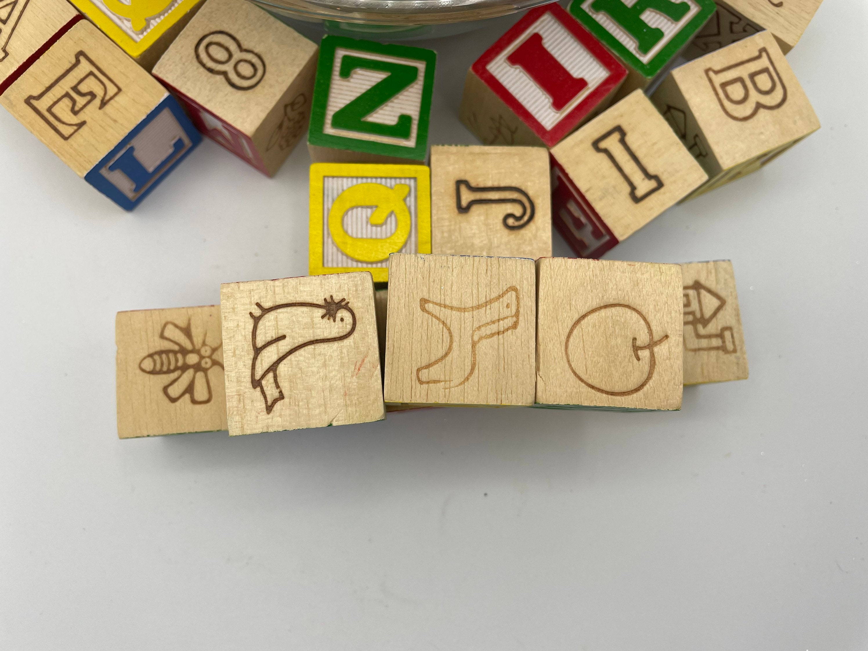 Vintage Wood Alphabet Blocks ABC Blocks Vintage Wood Block | Etsy