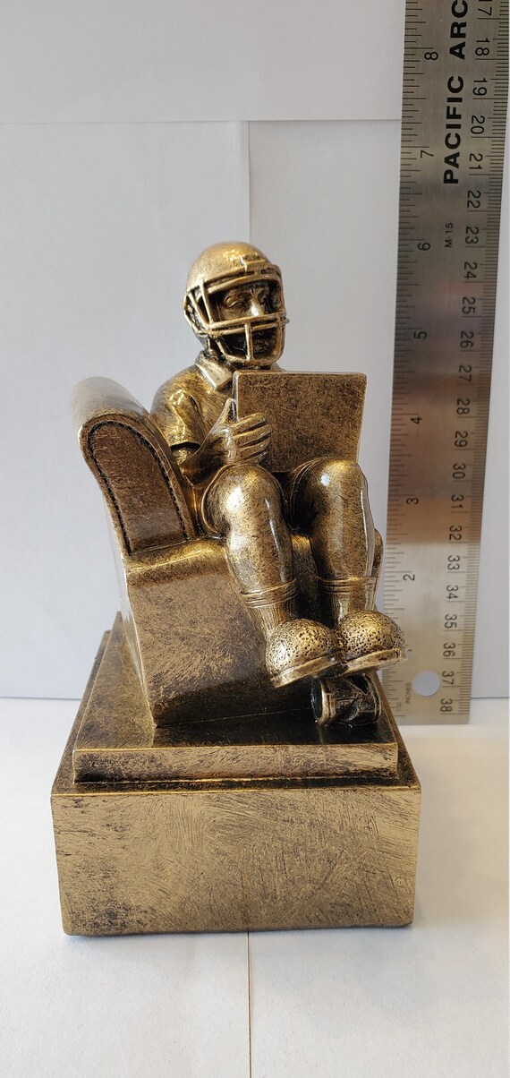 Trophies & Awards Collectibles 6 Antique Gold Fantasy Football Man in ...