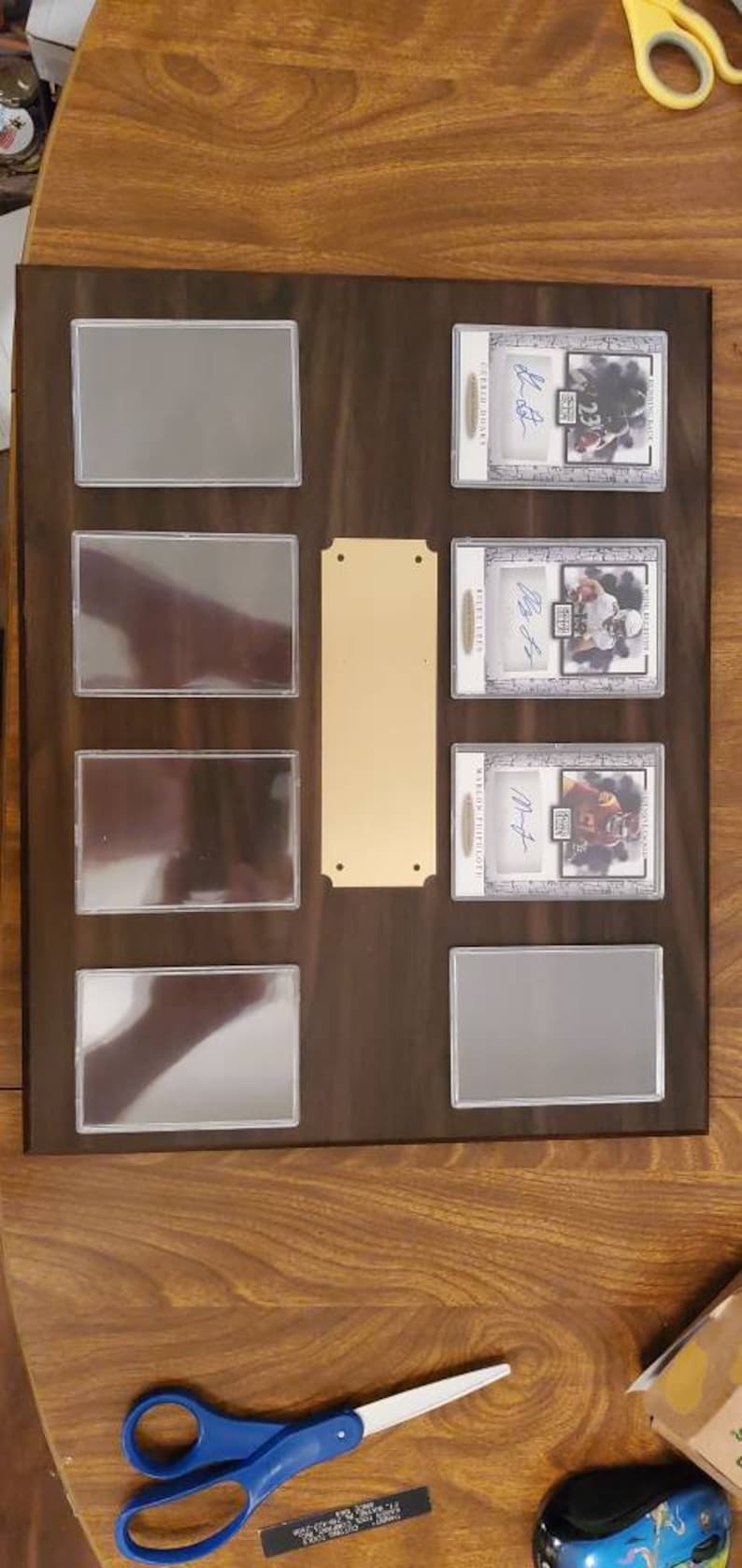 Personalized Sports Trading Card Display Case: Walnut Plaque, Free ...